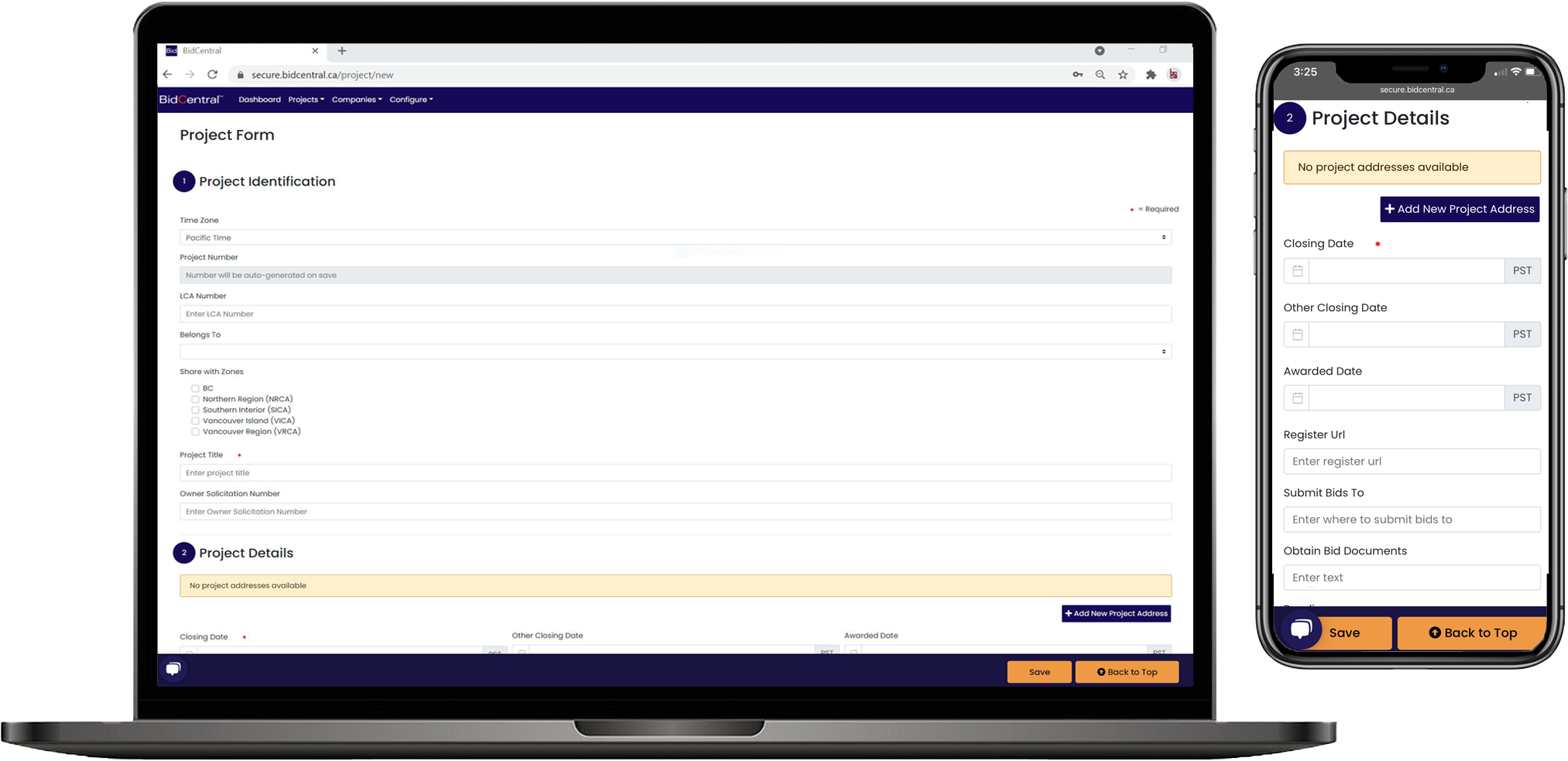 Features: Find Construction Projects to Bid On | BidCentral